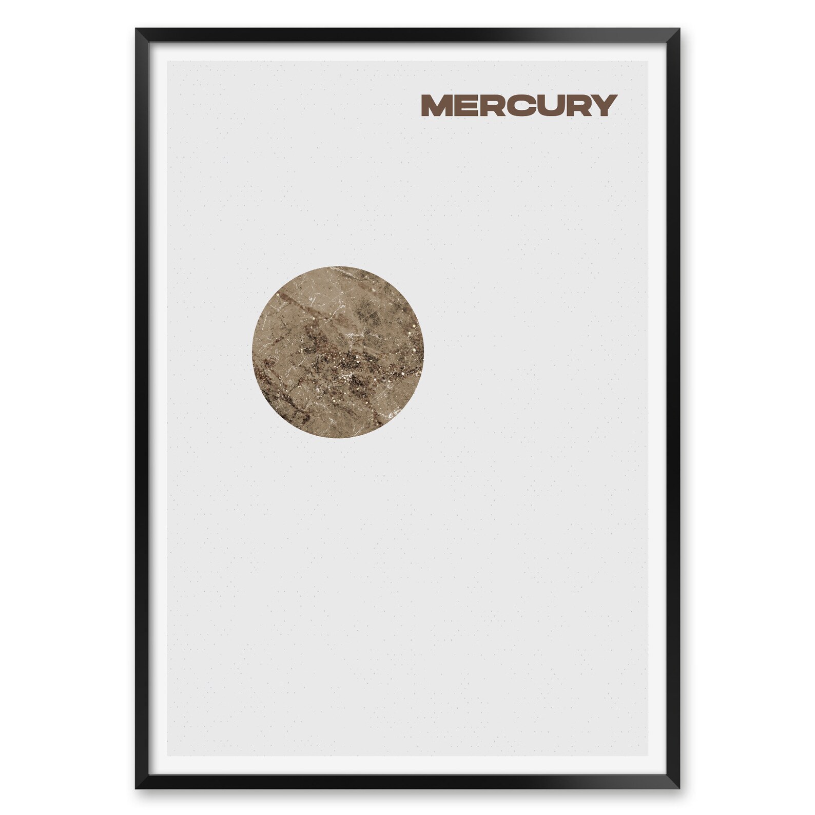 Mercury Planet Poster Marble Textured Solar System Wall Art - Etsy