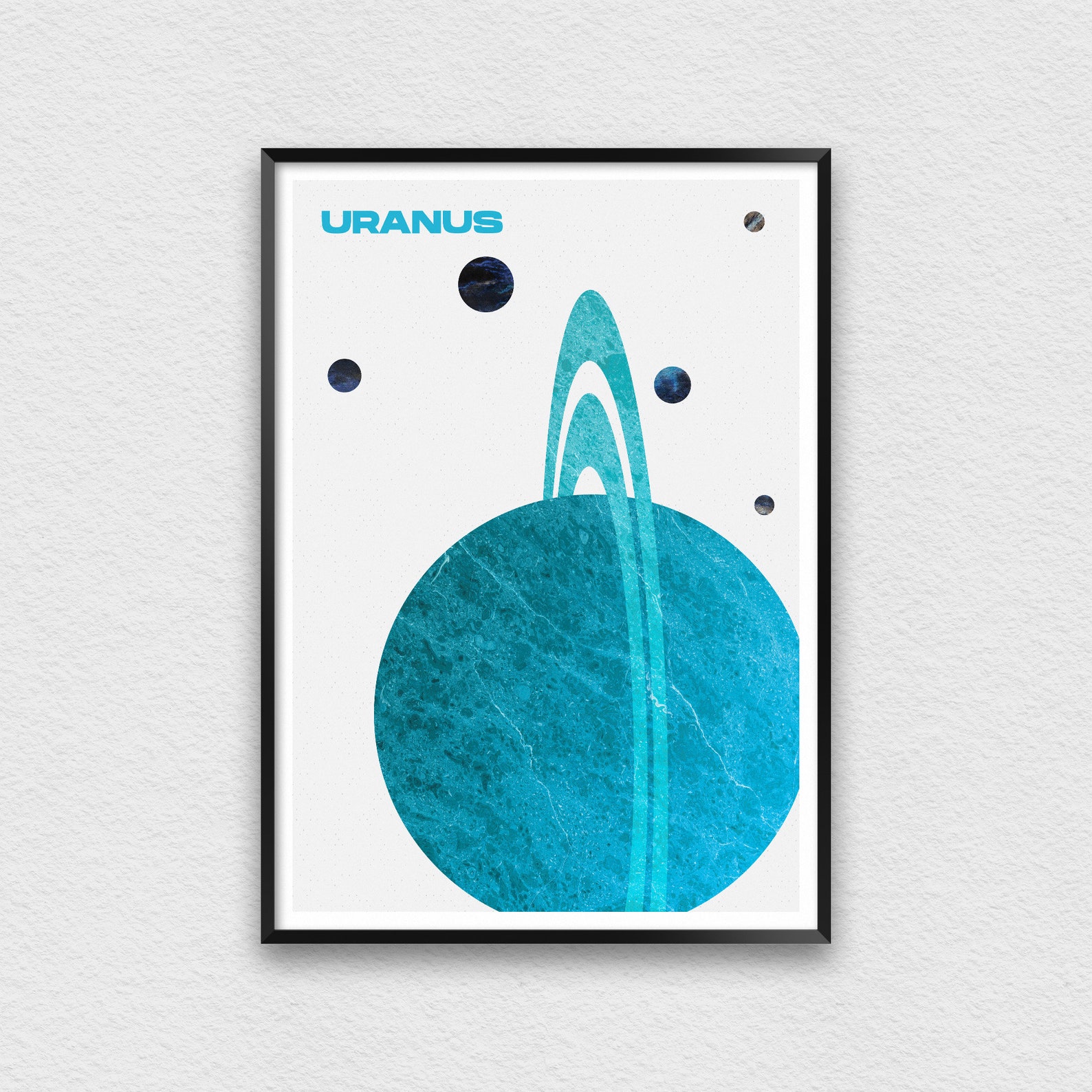Uranus Wall Art Print Marble Planets Poster Series Solar - Etsy