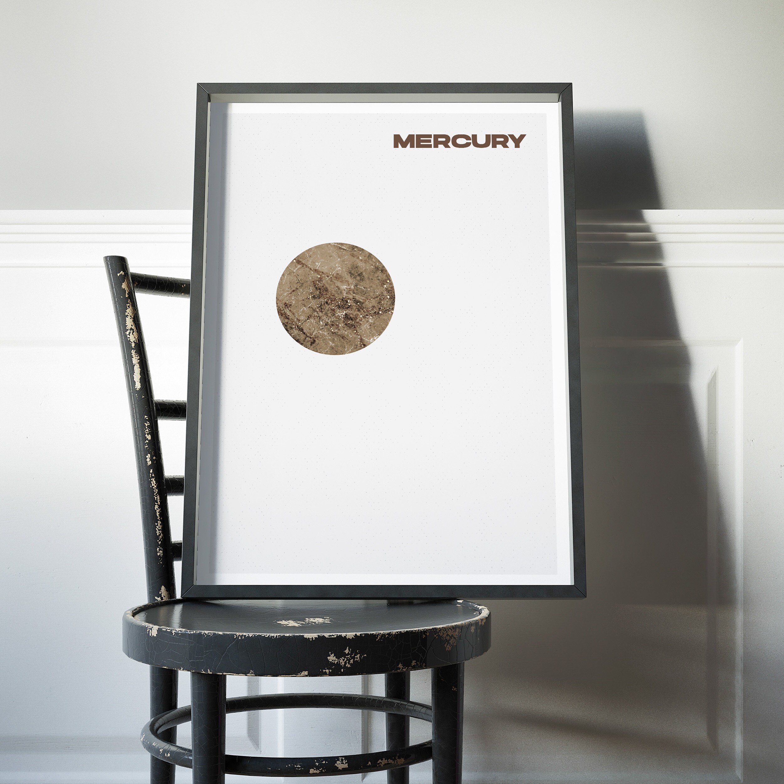 Mercury Planet Poster Marble Textured Solar System Wall Art | Etsy