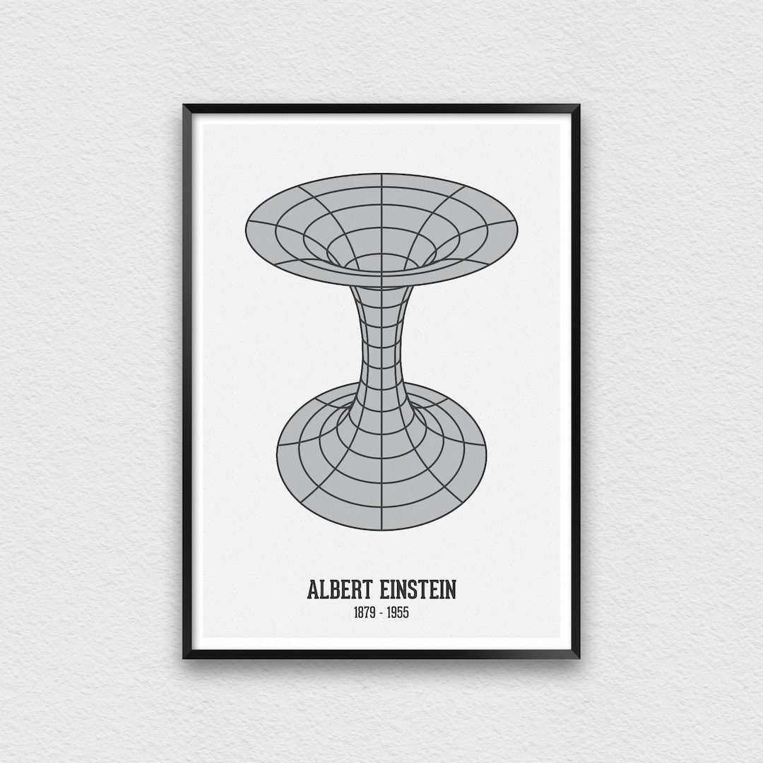 Albert Einstein Print, Einstein Poster, Science Wall Art, Relativity ...