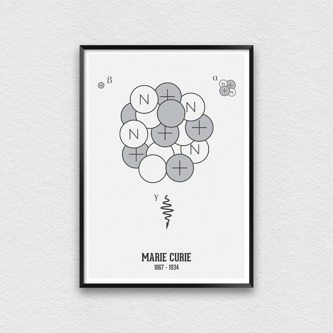 Marie Curie Art, Science Art Poster, Scientist Women Print, Educational ...