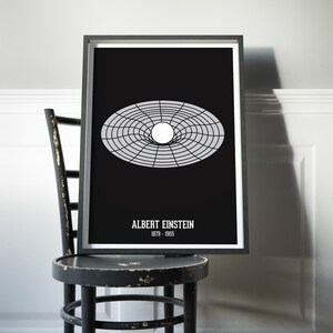 Einstein Wall Art, Albert Einstein Poster, Science Decor, Theoretical ...