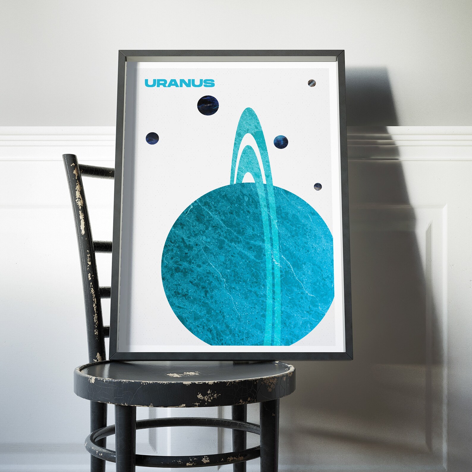 Uranus Wall Art Print Marble Planets Poster Series Solar - Etsy