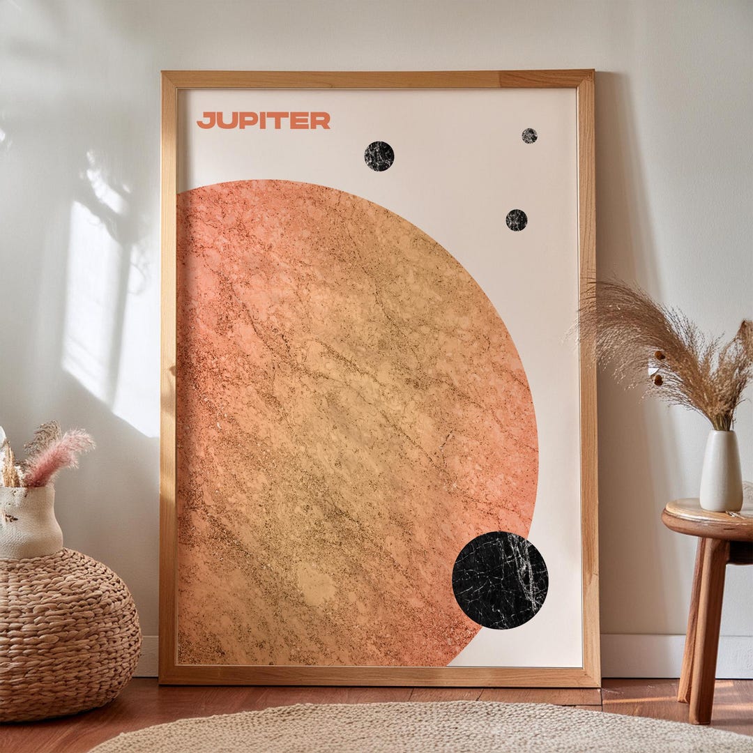 Jupiter Planet Print: Marble Texture, Solar System Wall Art - Etsy