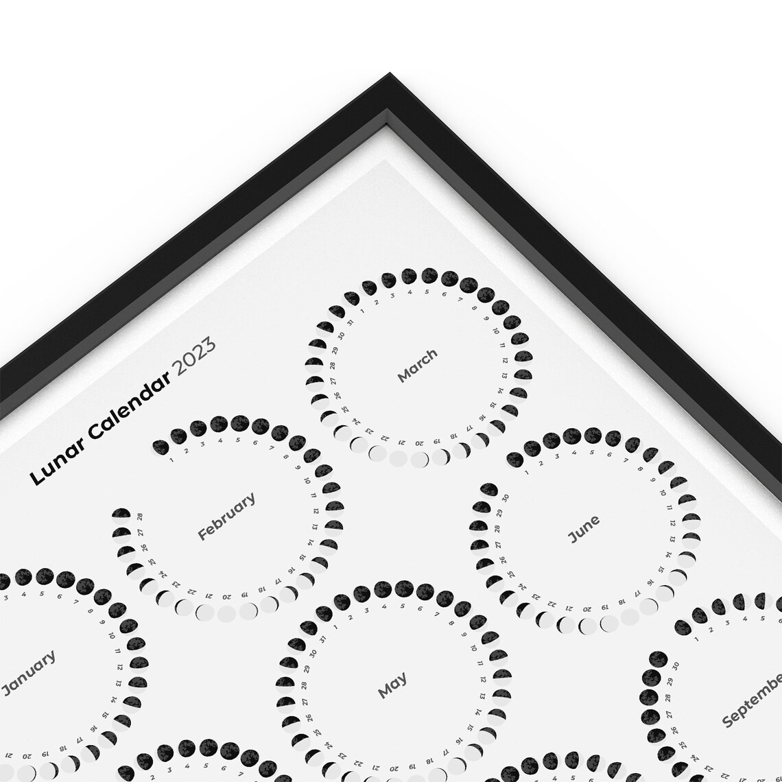 2023 Lunar Calendar Poster for Living Room Decor Circular - Etsy