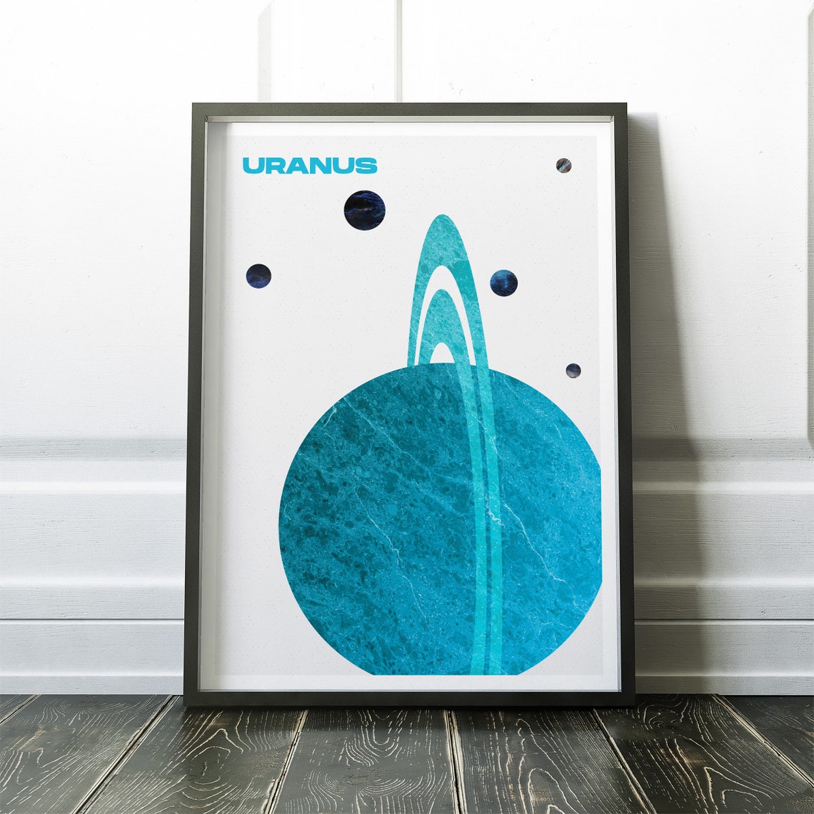 Uranus Wall Art Print Marble Planets Poster Series Solar | Etsy