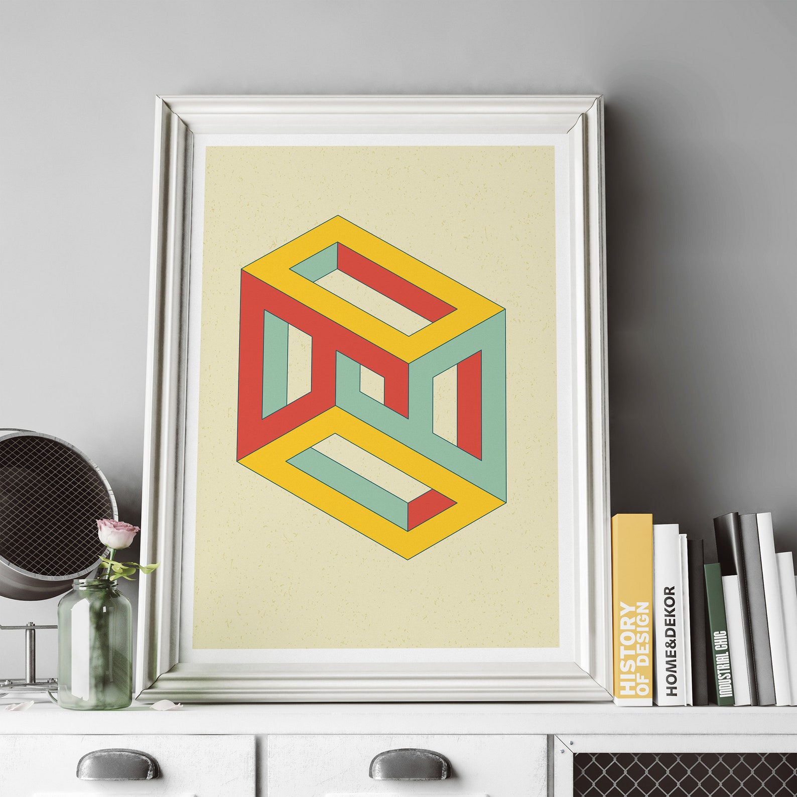 Impossible Rectangular Prism Decoration Abstract Wall Art | Etsy