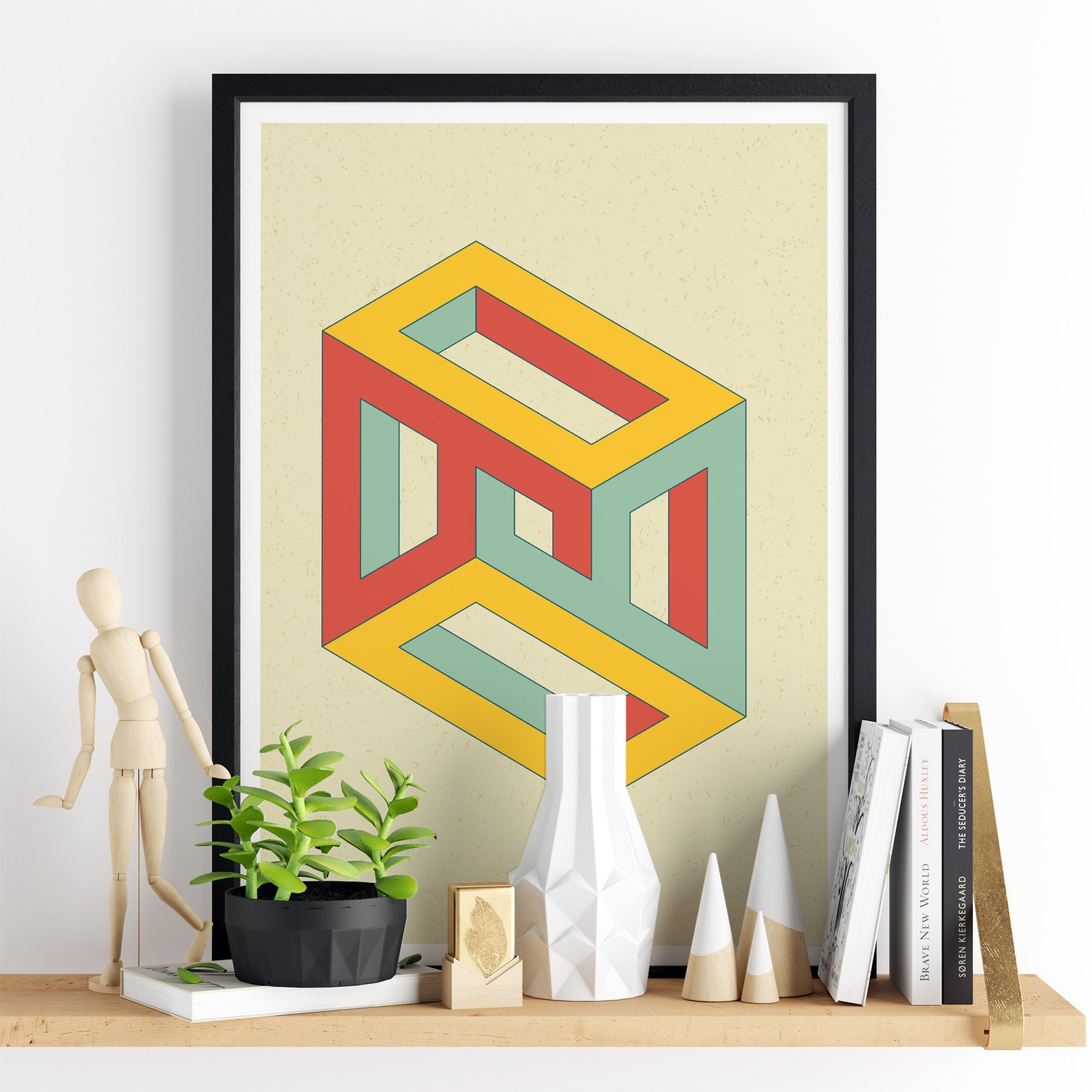 Impossible Rectangular Prism Decoration Abstract Wall Art - Etsy