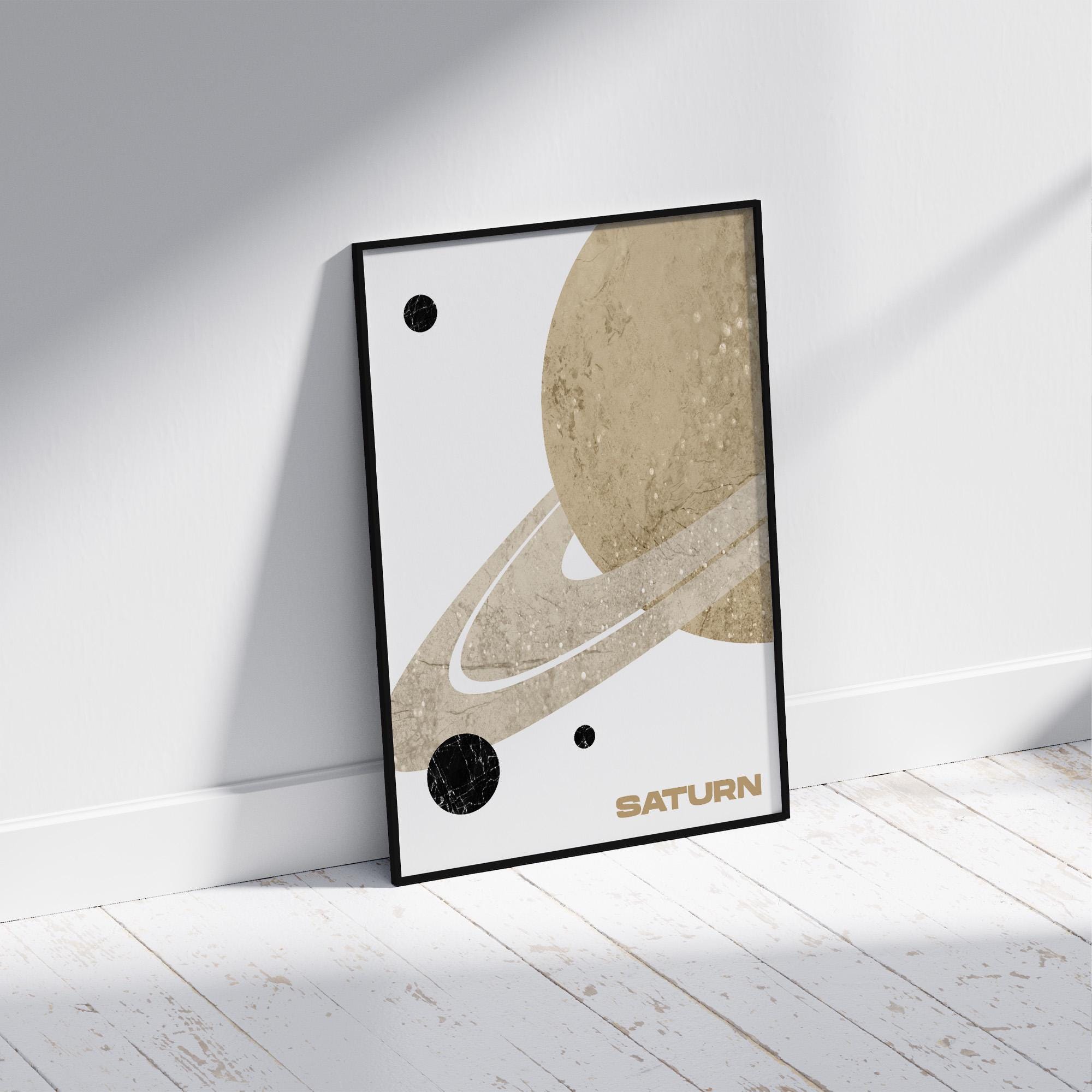 Saturn Poster: Marble Texture Planet Print, Space Lover Gift - Etsy