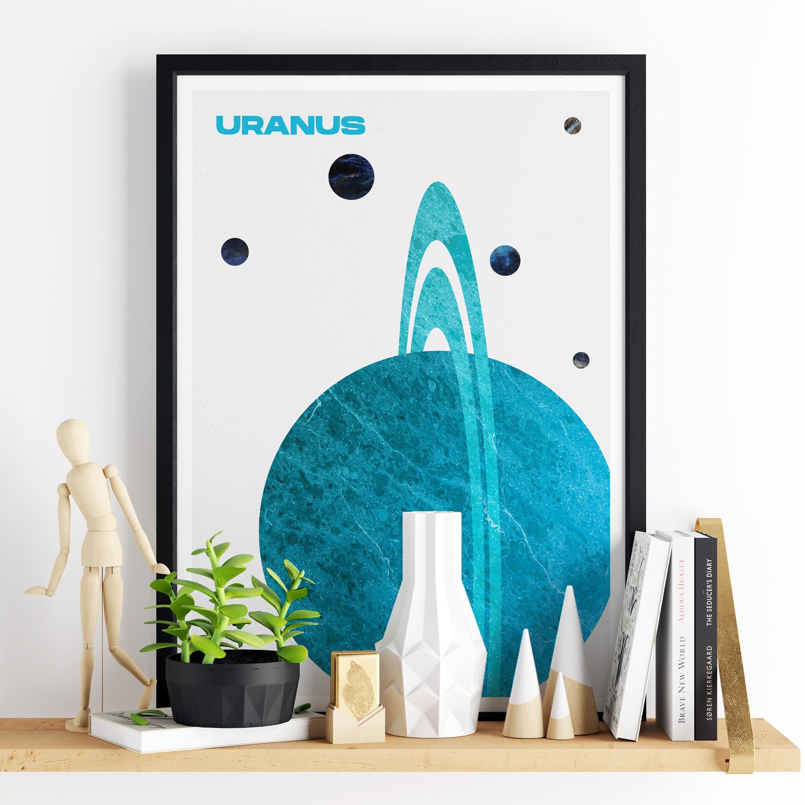 Uranus Wall Art Print Marble Planets Poster Series Solar - Etsy