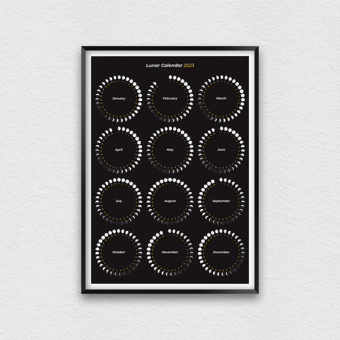 2023 Lunar Calendar Poster for Living Room Decor Circular - Etsy