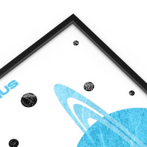 Uranus Wall Art Print, Marble Planets Poster Series, Solar System ...