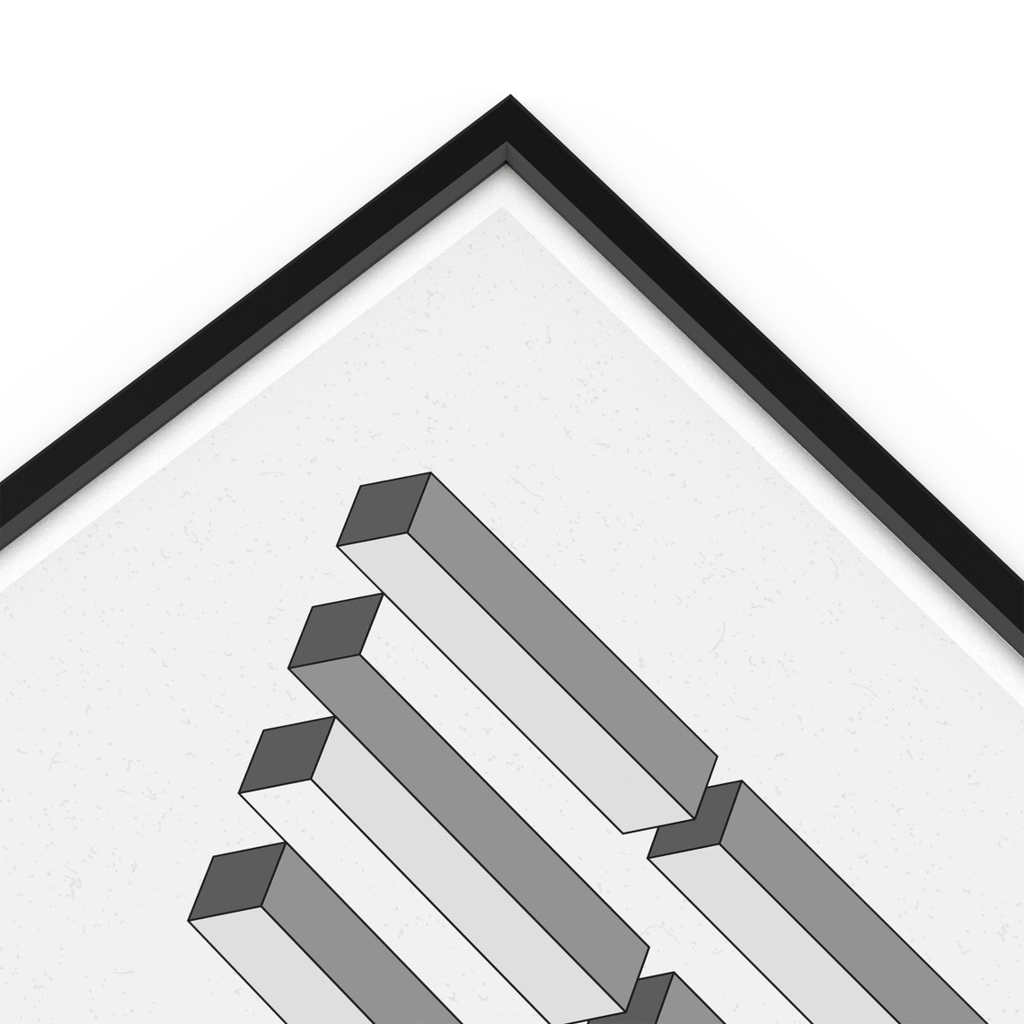 Impossible Columns Print Optical Illusion Art Impossible - Etsy