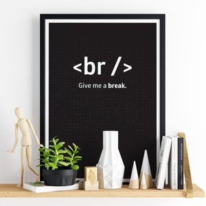 Web Developer Inspirational Quote Poster, Web Designer Poster to Hang ...