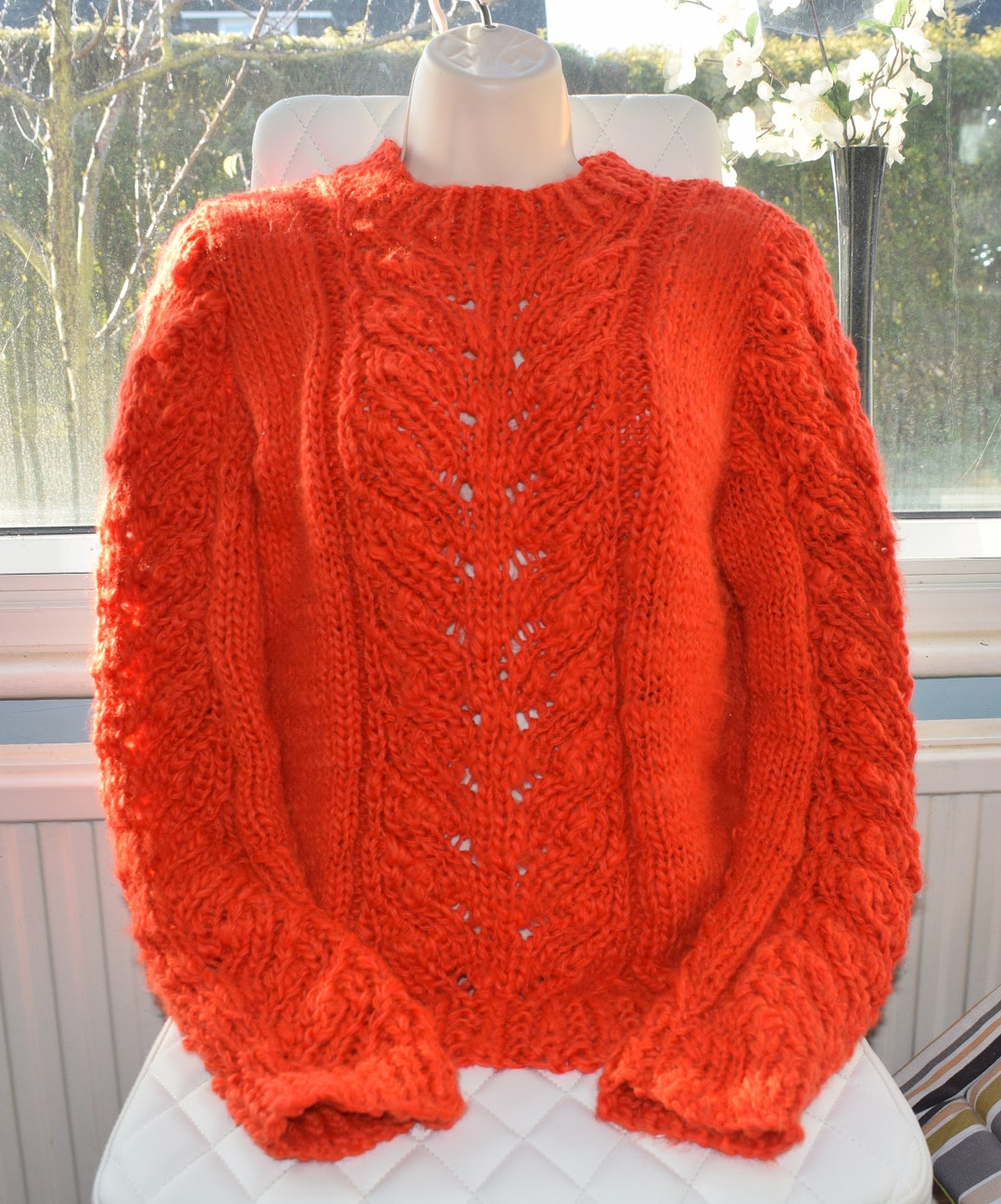 Hand Knitted Mohair Sweater Pattern, Blueprint, Hand Made Sweater ...