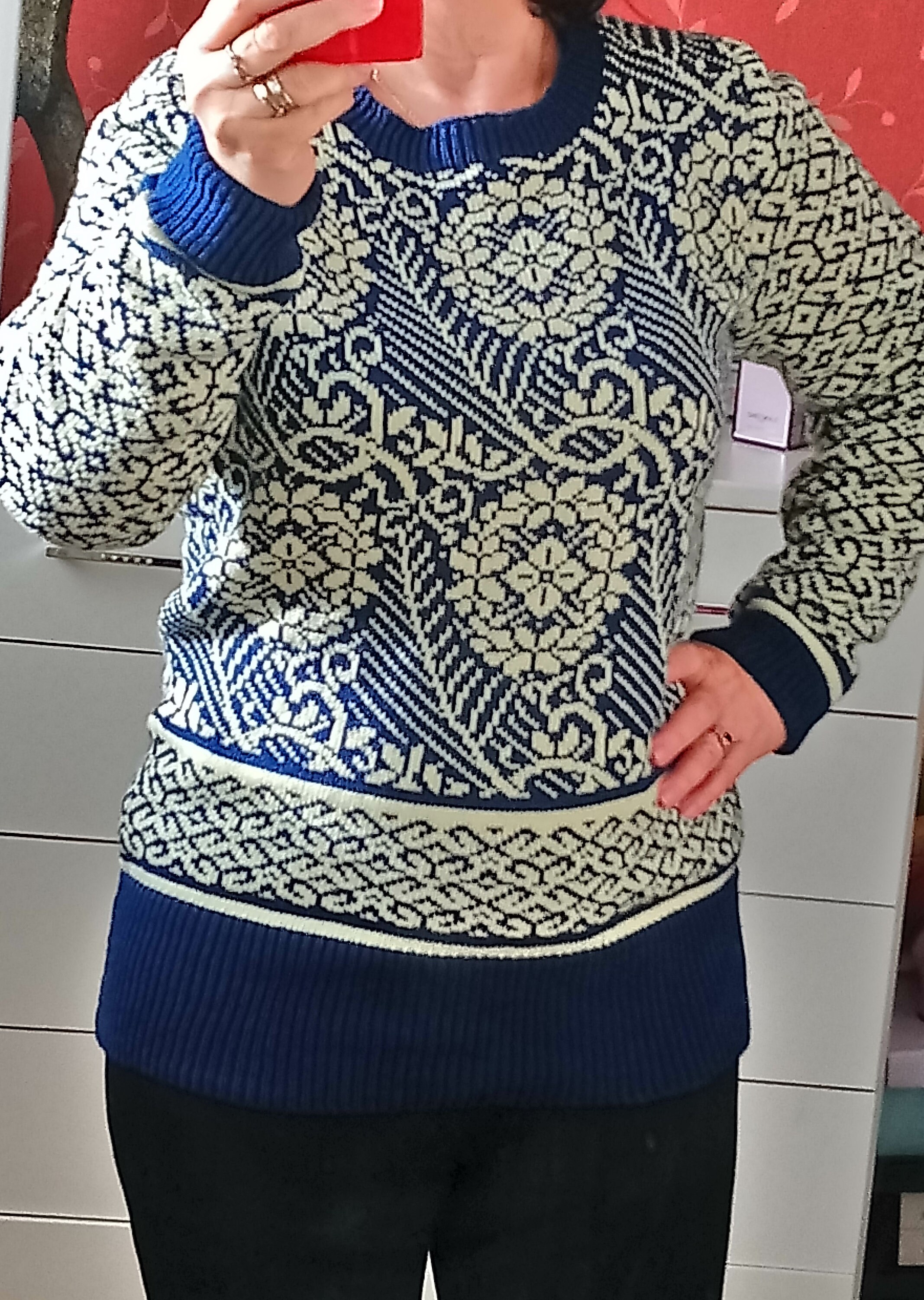 Ladies Sweater, Pullover,knitting Pattern, Blueprint,fair Isle Jumper ...