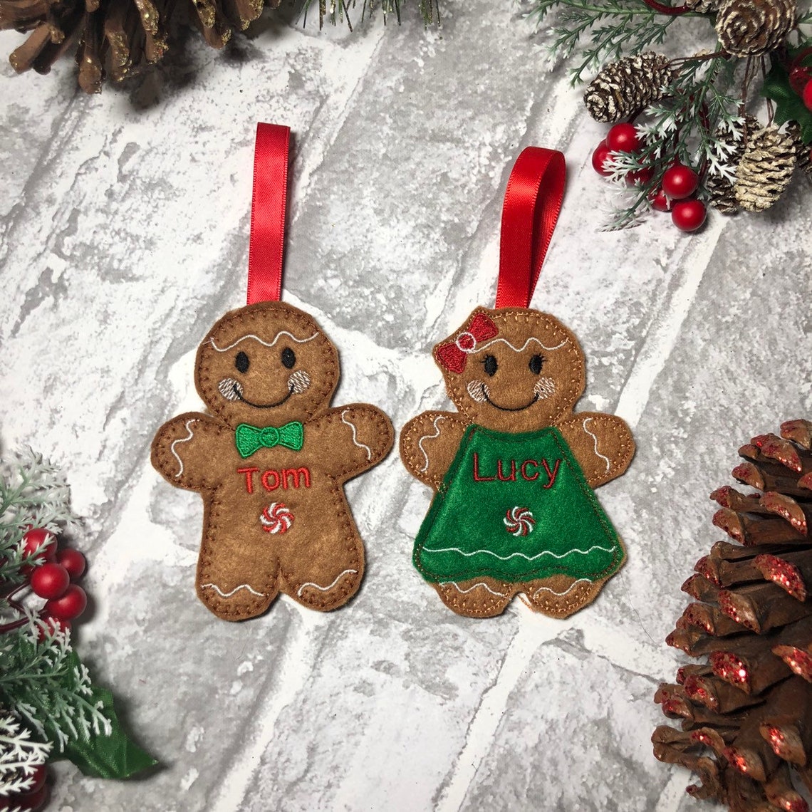 Personalised gingerbread man christmas decoration | Etsy