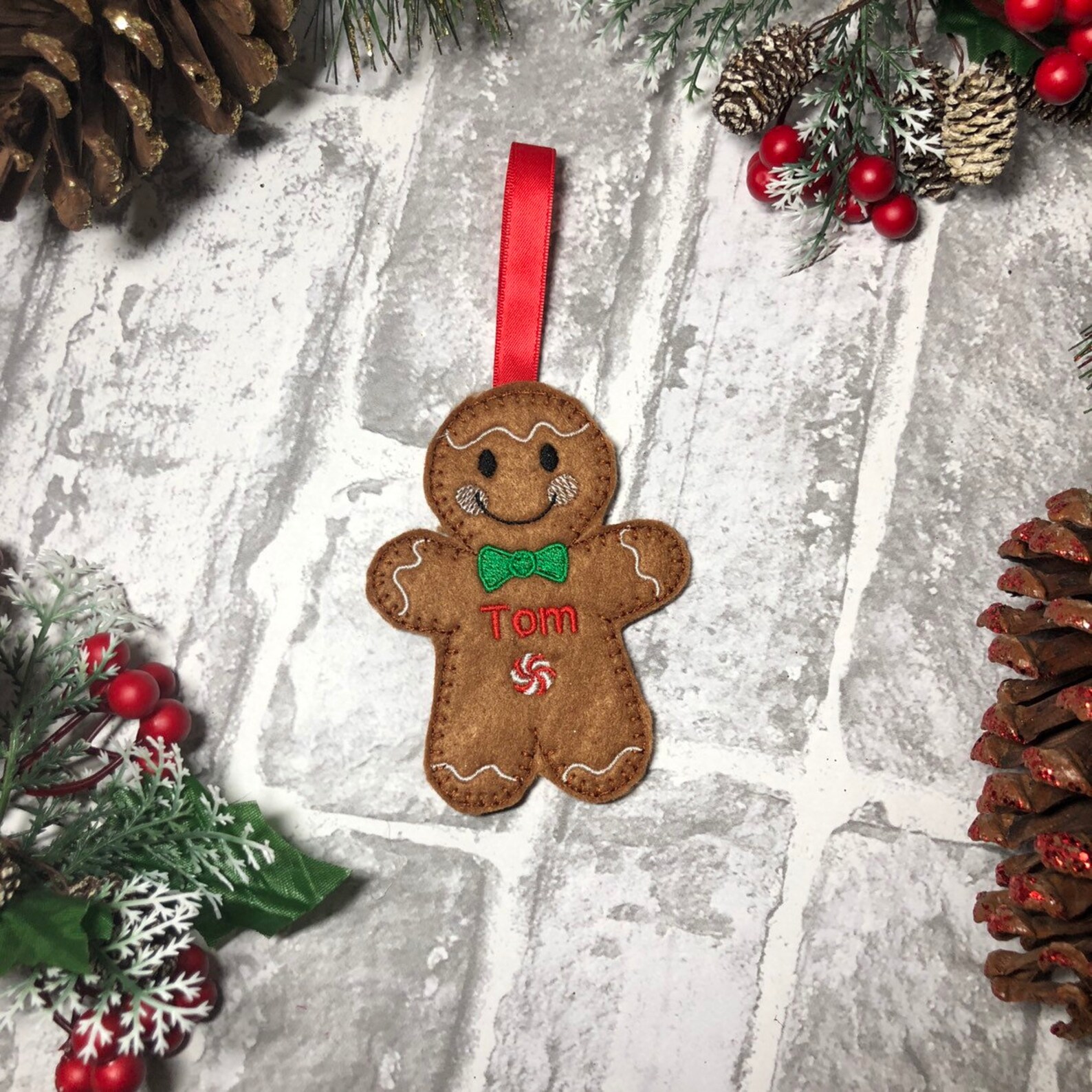 Personalised gingerbread man christmas decoration | Etsy