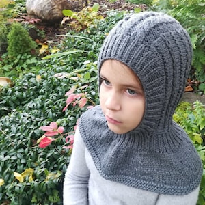 Kids Balaclava.grey Child Balaclava. Merino Wool Balaclava. Baby ...