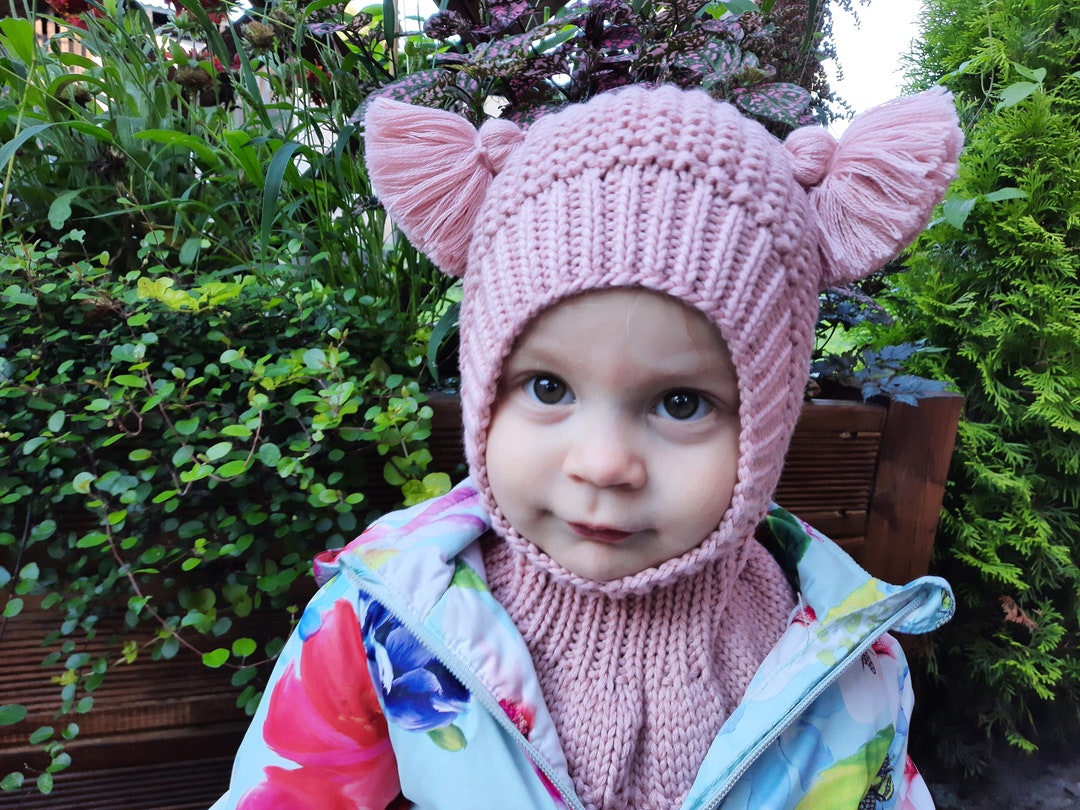 Kids Balaclava.knit Merino Wool Balaclava.baby/toddler/children Hoodie ...