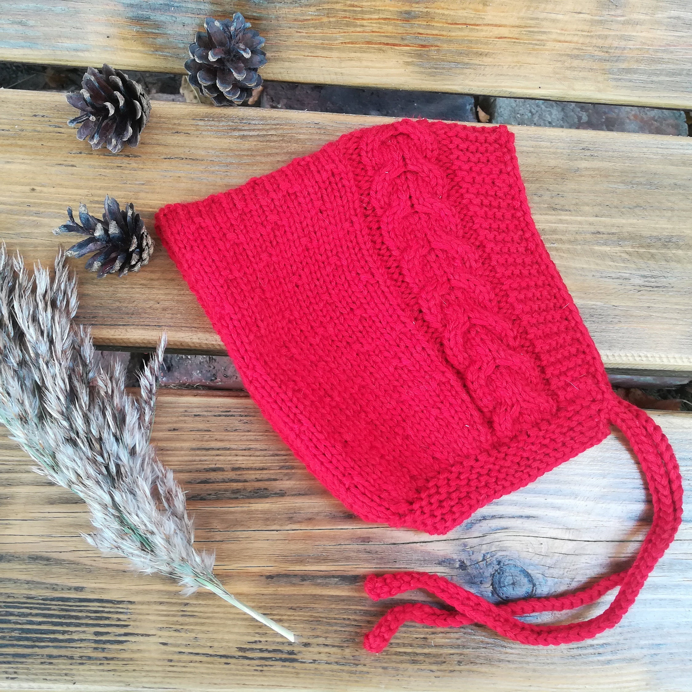 Red Riding Hood Hat. Knitted Pixie - Etsy