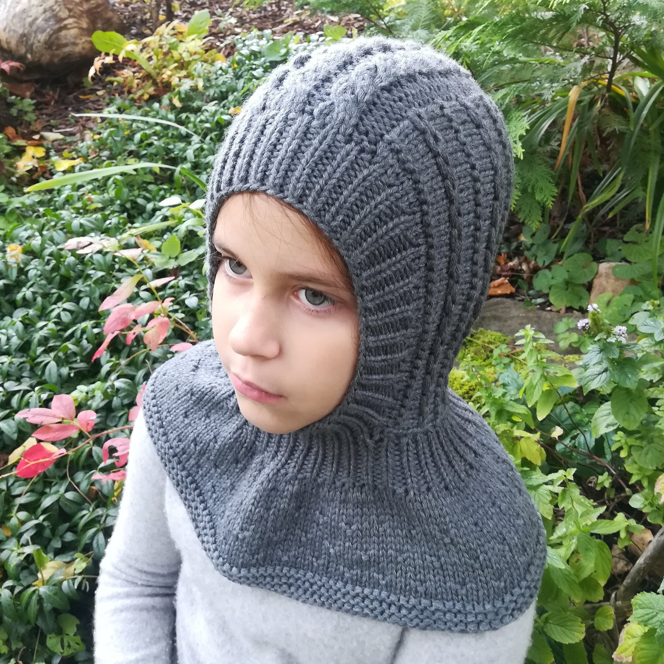 Kids Balaclava.grey Child Balaclava. Merino Wool Balaclava. - Etsy