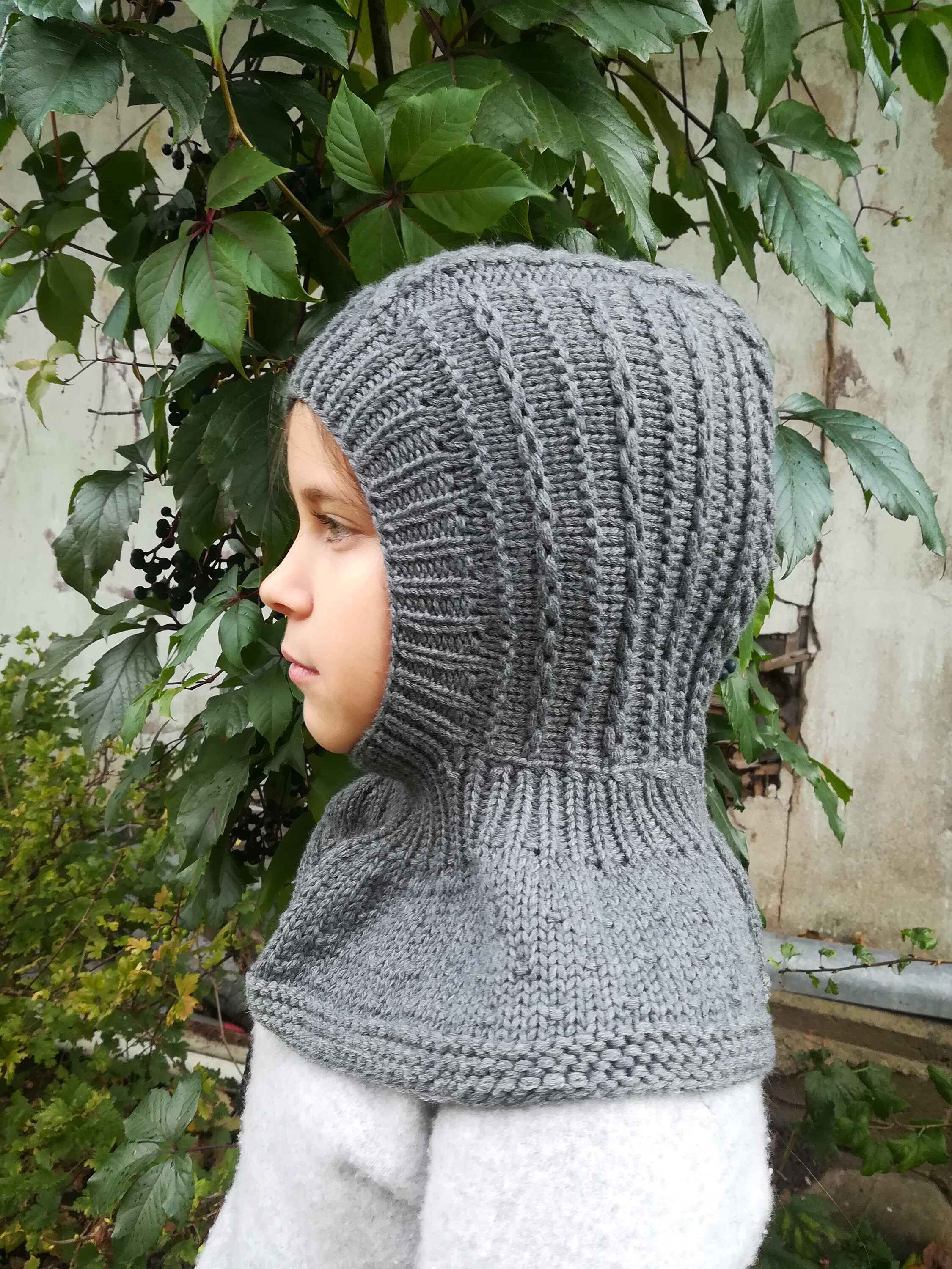 Kids Balaclava.grey Child Balaclava. Merino Wool Balaclava. - Etsy