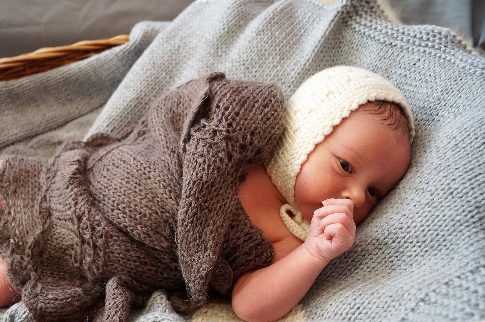 Hospital Hat. Newborn Bonnet. Knitted Baby Hat Baby Bonnet - Etsy