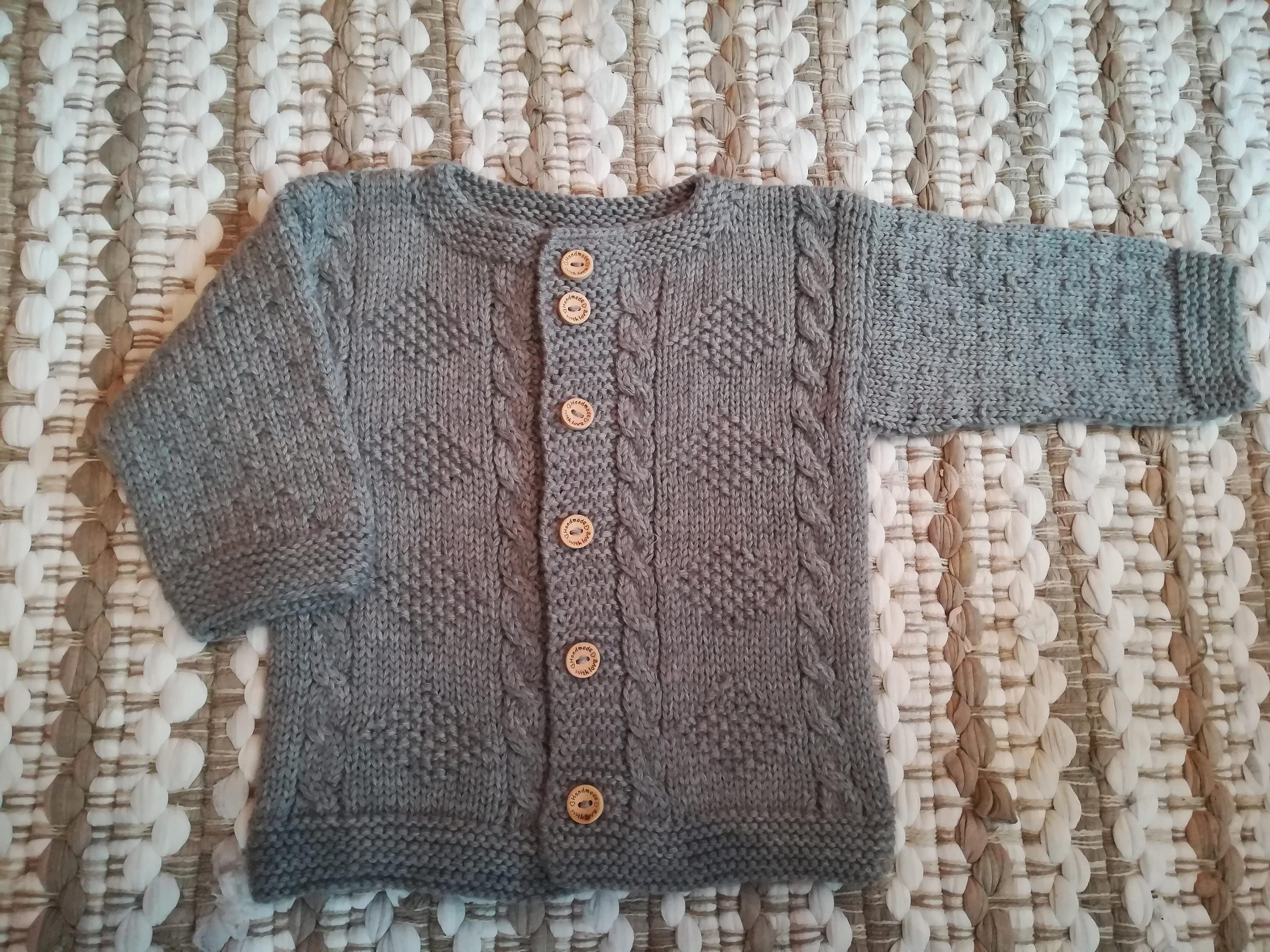 Hand Knit Merino Wool Baby Cardigan: Newborn Shower Gift - Etsy