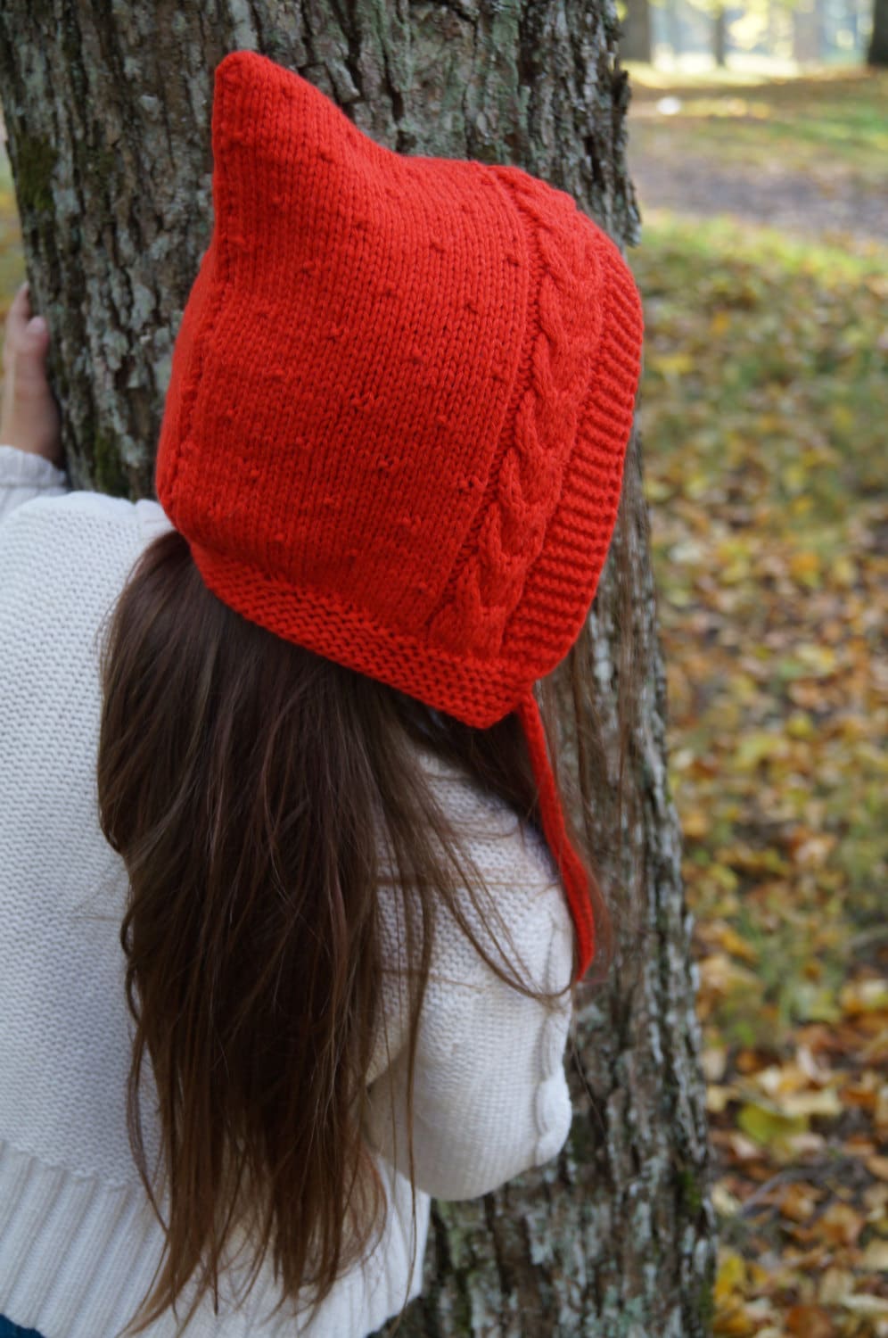 Red Riding Hood Hat. Knitted Pixie - Etsy