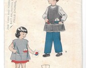 Vintage 1950s Butterick 6754 Childs Cobble Apron Sewing - Etsy
