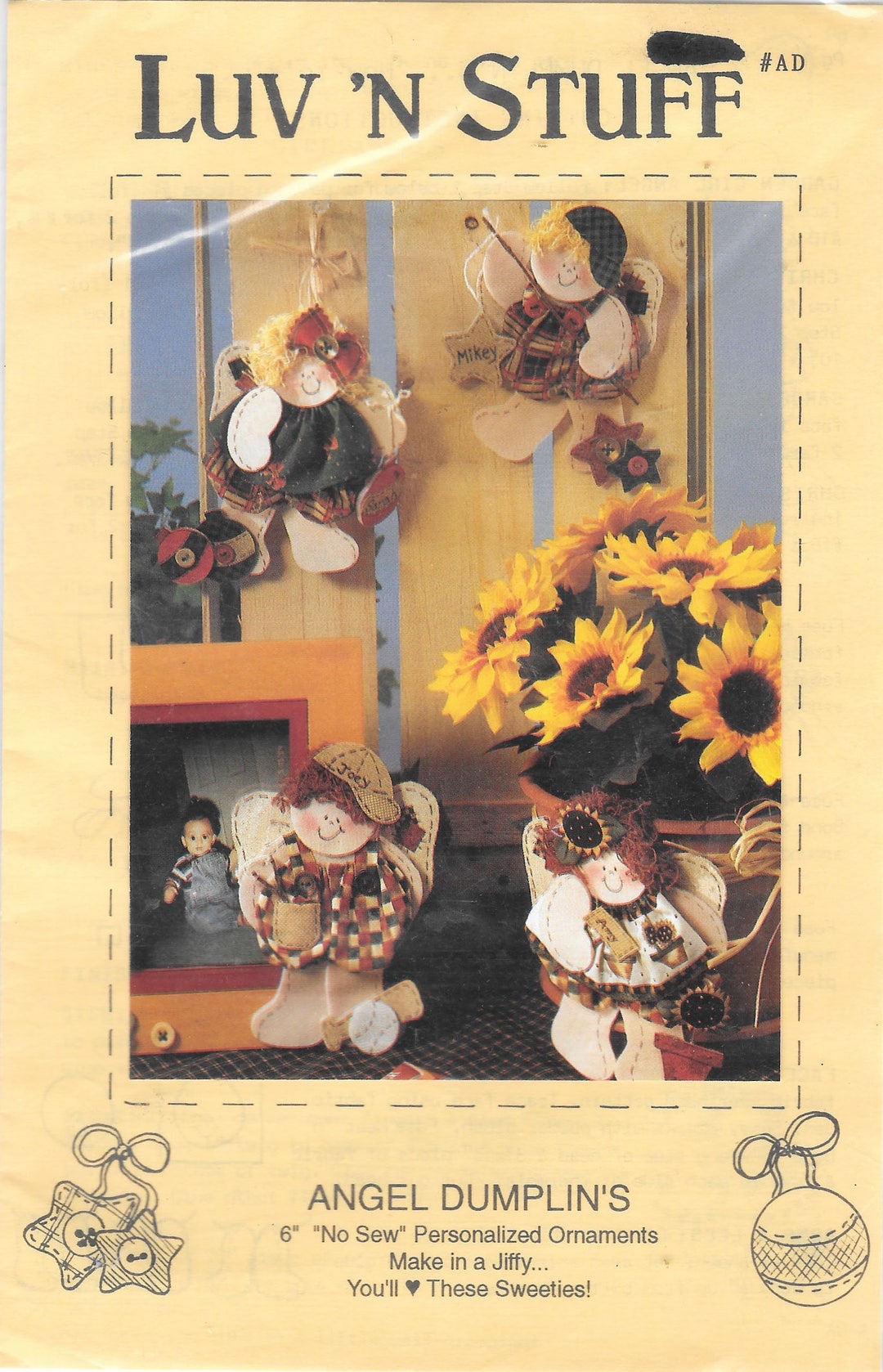 Uncut Luv 'n Stuff Garden and Christmas Boy and Girl Angles Doll ...