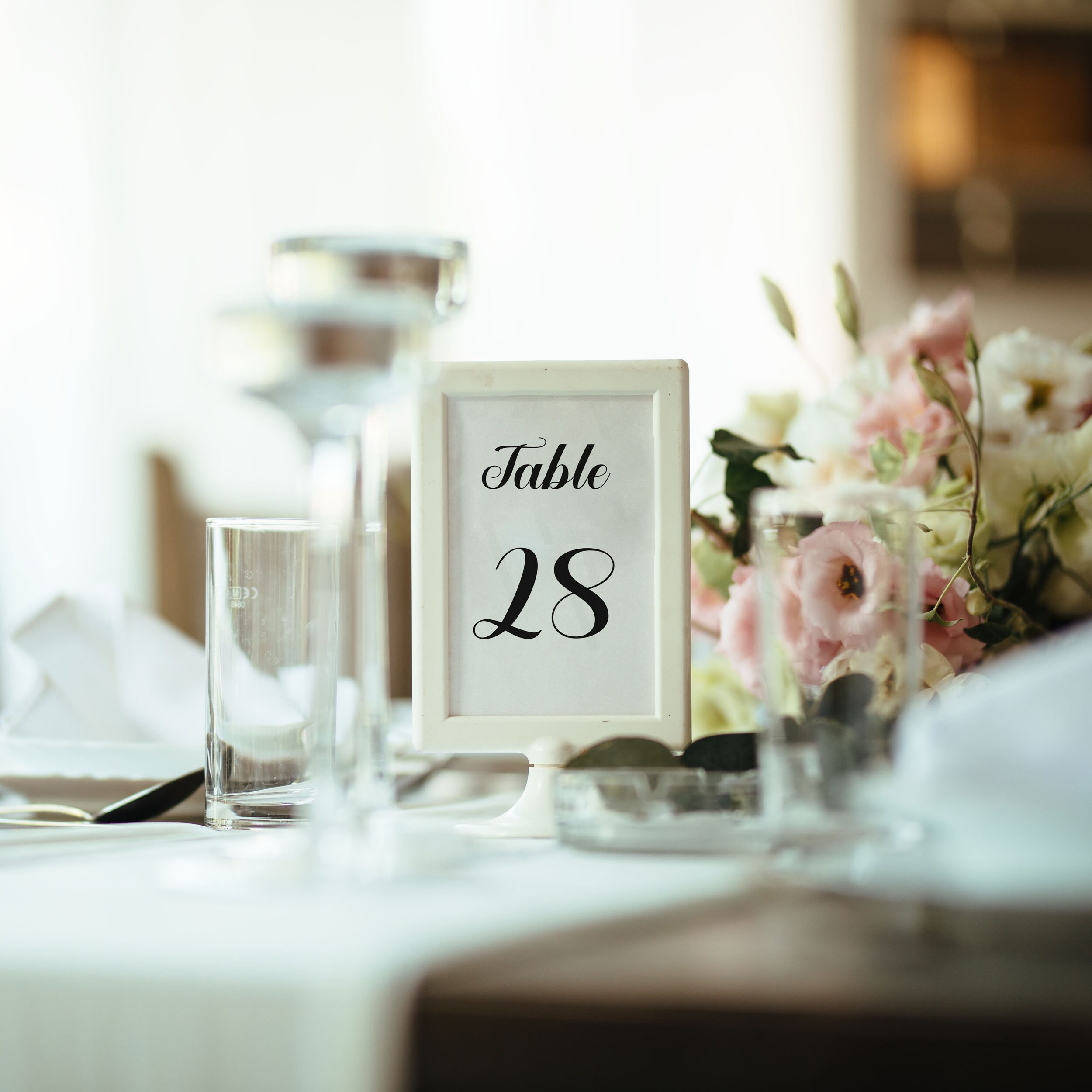 Table Numbers Printable, Table Numbers, Wedding Table Numbers ...