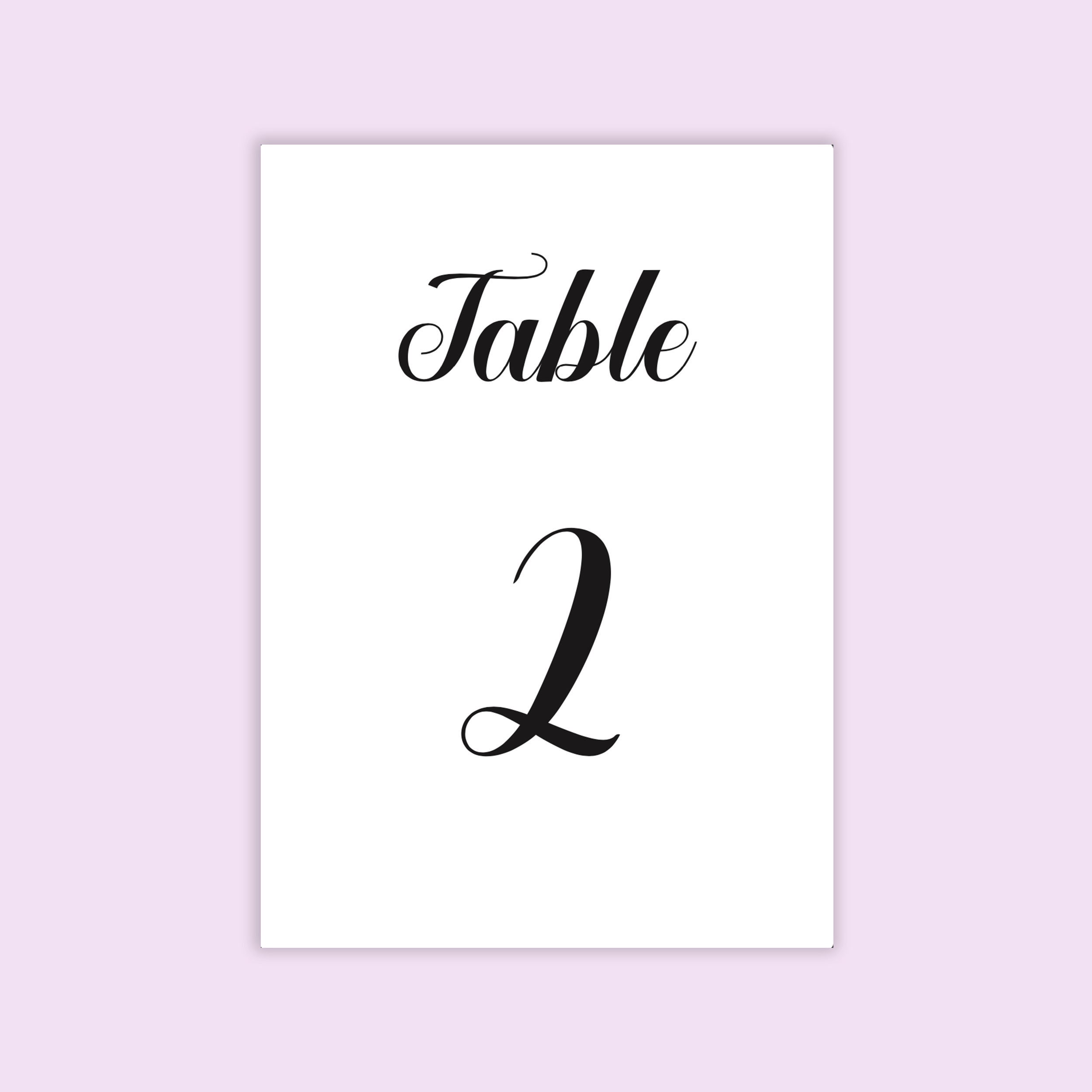 Table Numbers Printable, Table Numbers, Wedding Table Numbers ...