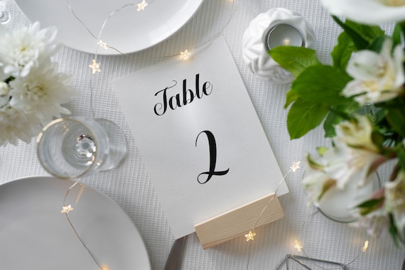 Table Numbers Printable Table Numbers Wedding Table Numbers | Etsy