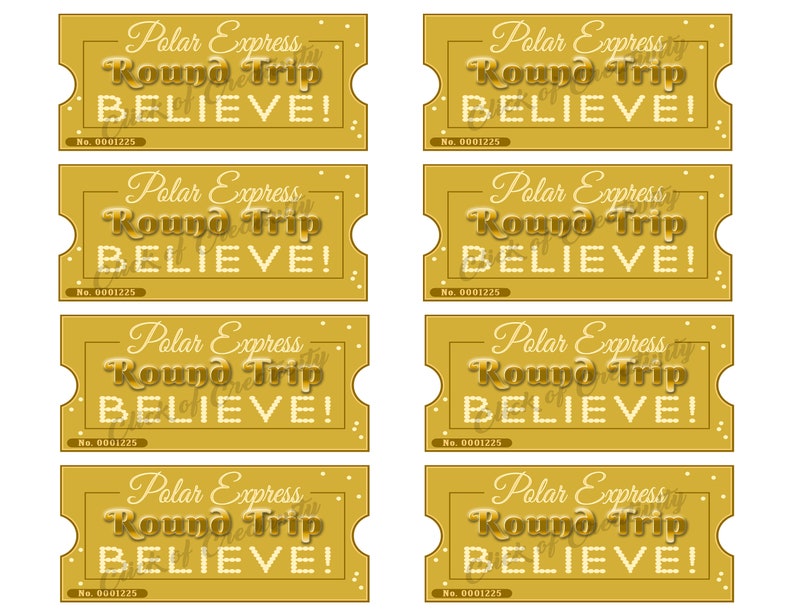 Printable Polar Express Golden Ticket Customize And Print