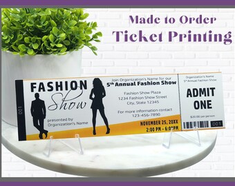 Fashion Show Ticket - Etsy