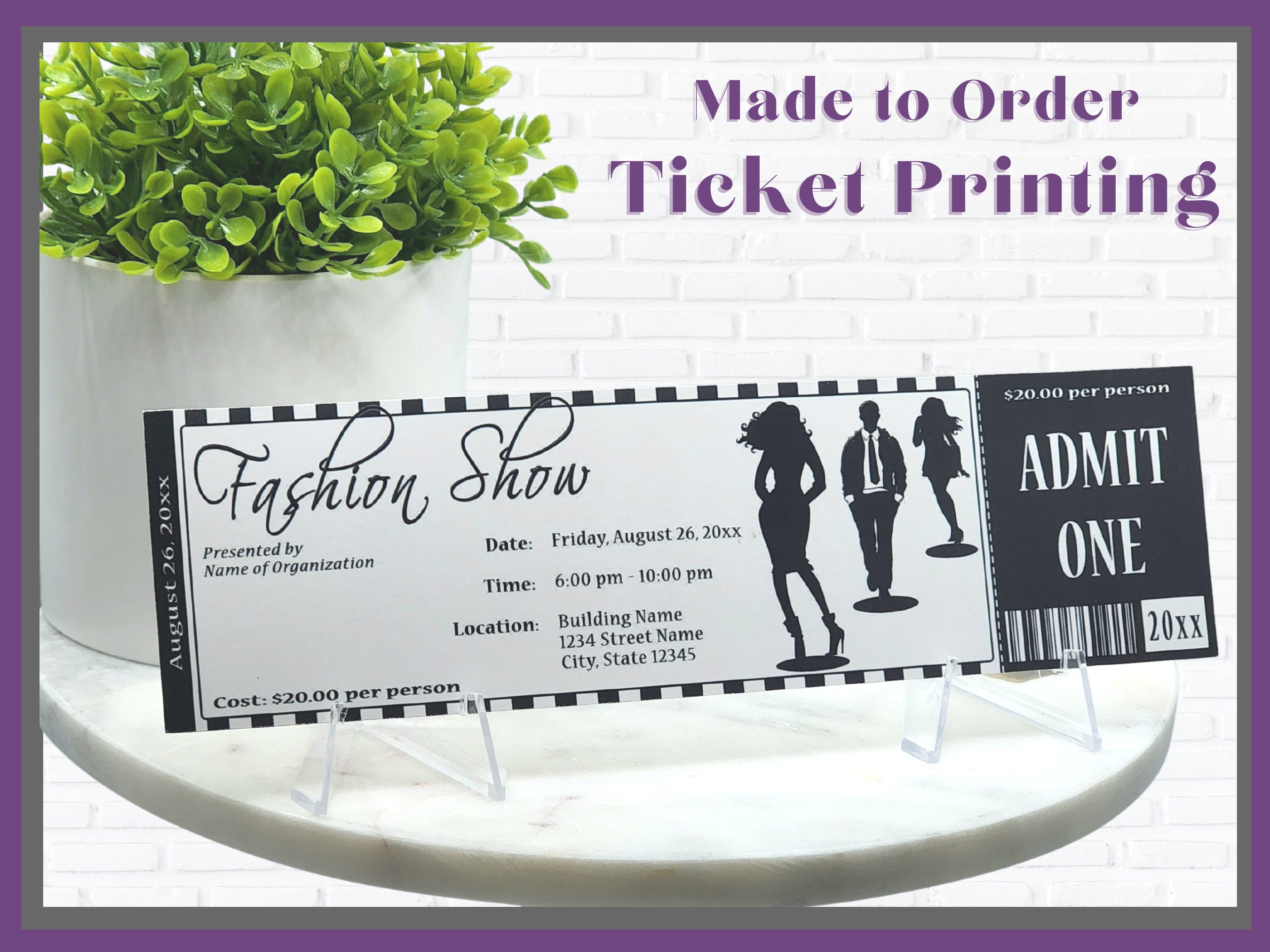 Fashion Show Ticket Template