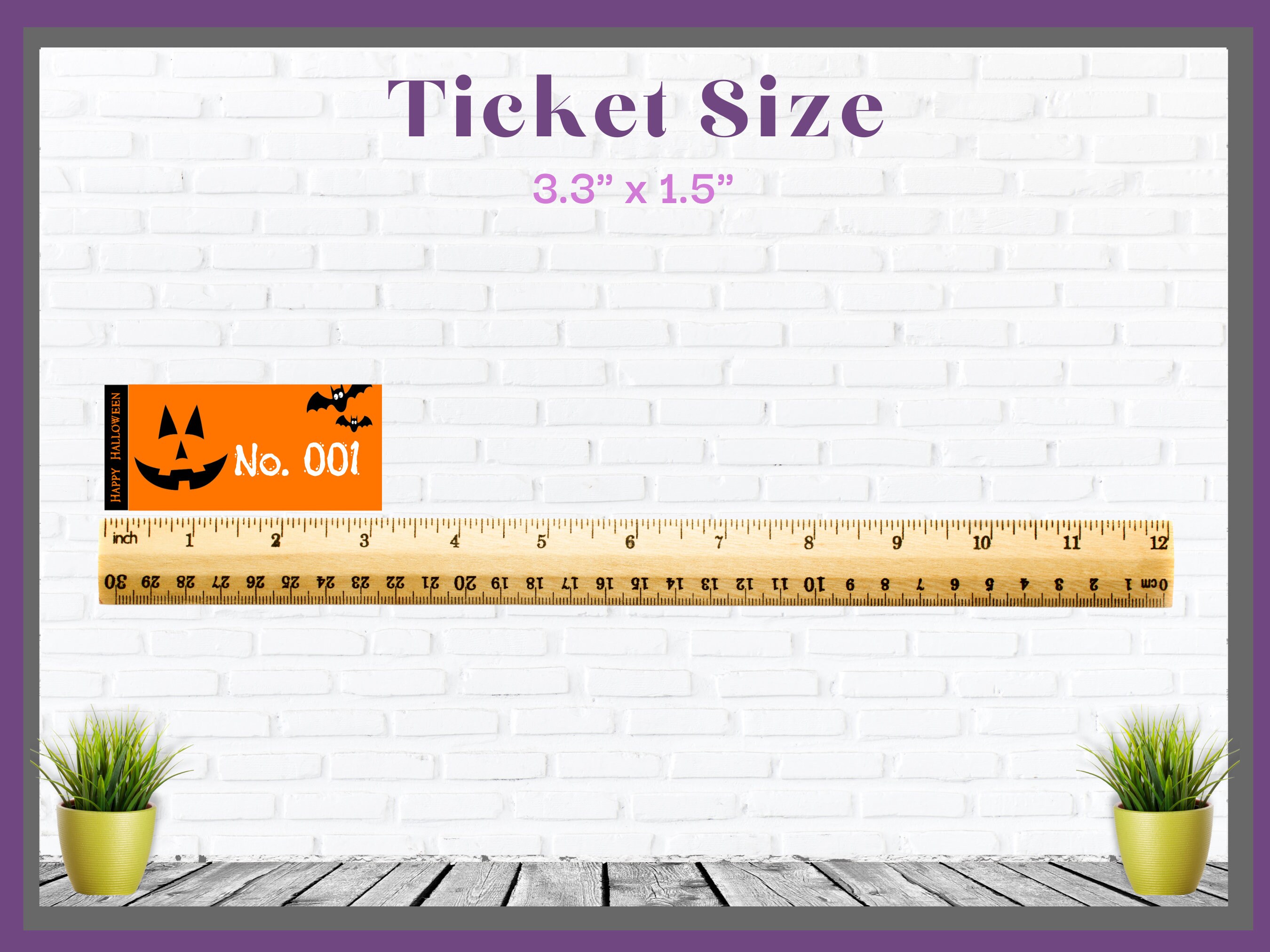 Orange Pumpkin Sequential Numbered Tickets (1-300) for Halloween Raffle ...