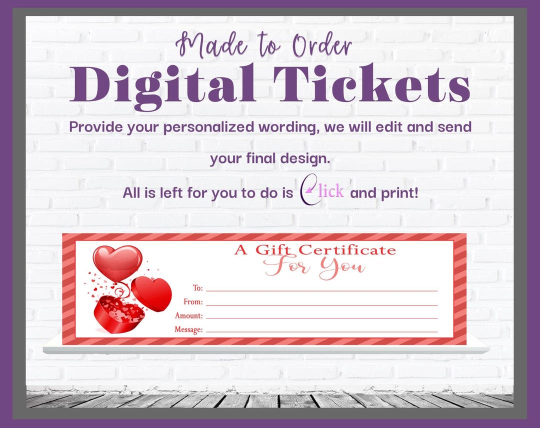 Valentine's Day Editable Gift Certificate With Red Balloons and Stripes ...