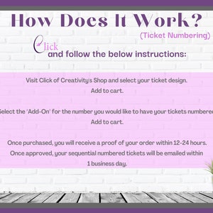 Sequential Numbering of Tickets Add-on for Raffle Drawings, Enter to ...