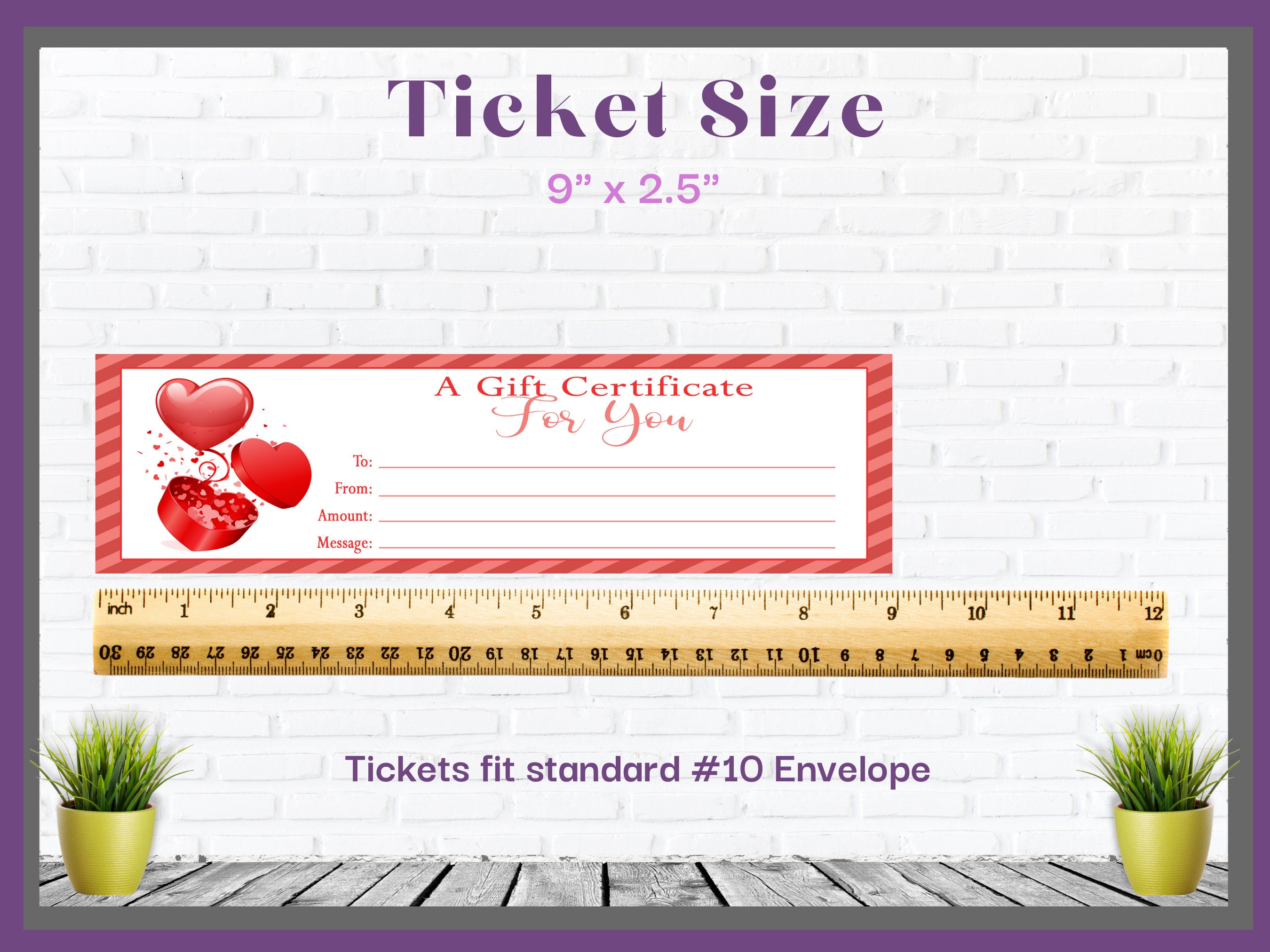 Valentine's Day Editable Gift Certificate With Red Balloons and Stripes ...