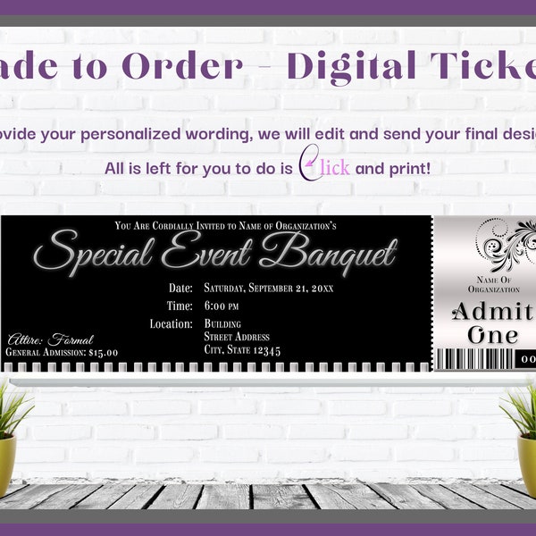Church Anniversary Banquet Ticket - Etsy
