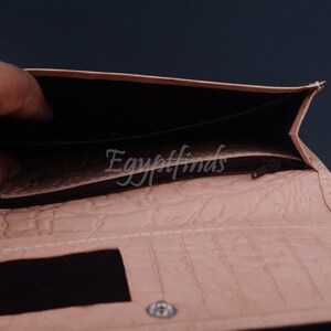 Egyptian Hand Made Genuine Leather Ankh Life Key Women's Wallet Purse ...