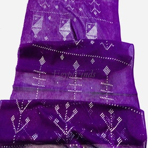 Egyptian Assiut Assuit Tulle Purple Wide Shawl Wrap Veil | Etsy