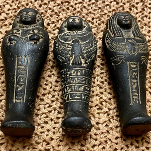 Unique Rare Group of 3 Aswan Clay Pottery Ancient Egyptian Ushabti ...