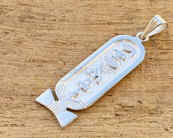 Egyptian Winged Isis Sterling Silver Cartouche Pendant | Etsy