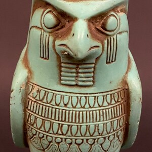 Huge Gorgeous Commemorative Egyptian God Horus as Flacon Wearing Crown ...