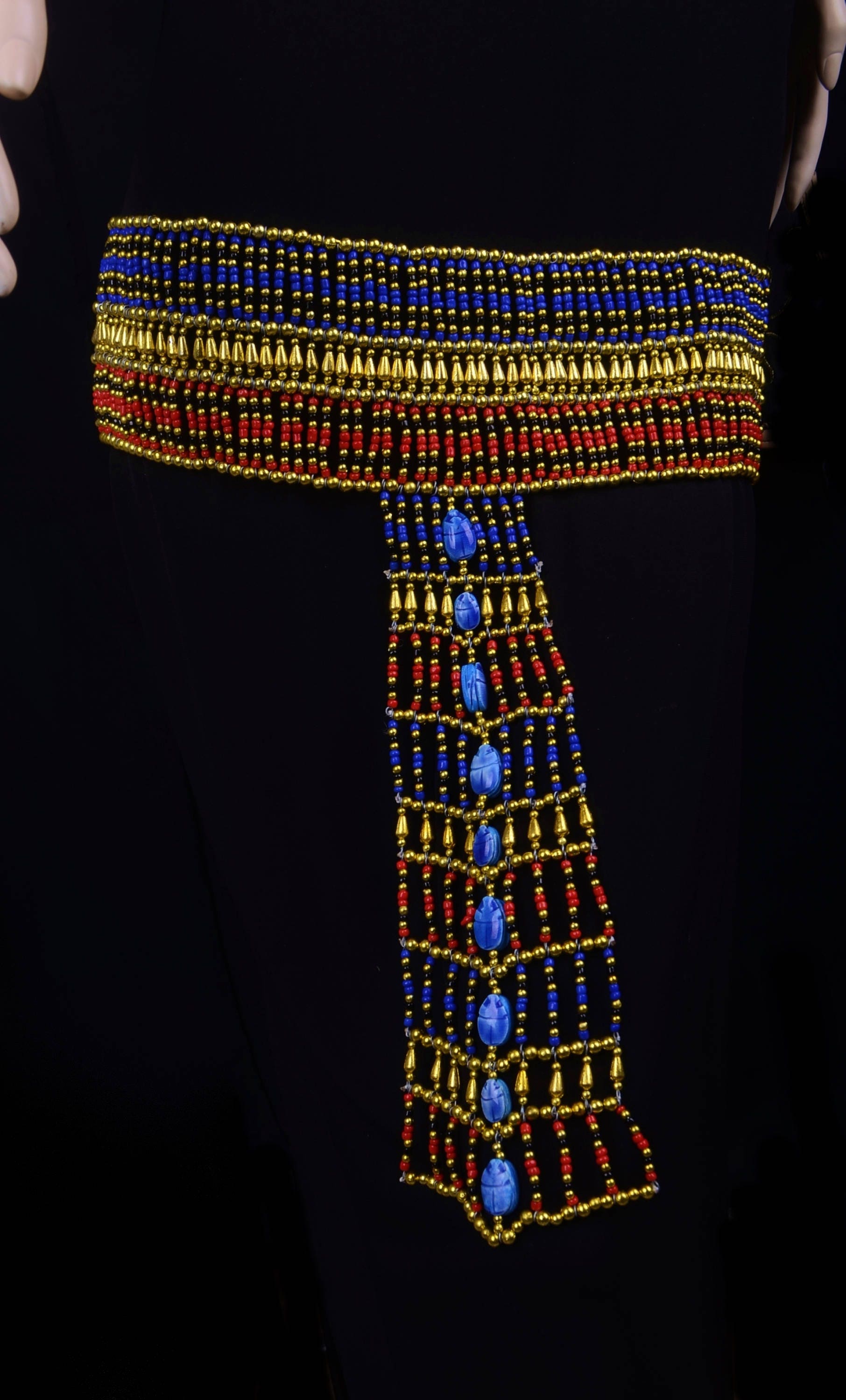 Beautiful Egyptian Scarab beaded Cleopatra Belt | Etsy