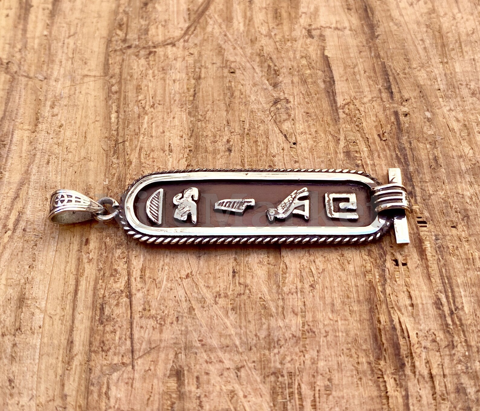 Egyptian Framed Sterling Silver Cartouche Name Pendant | Etsy